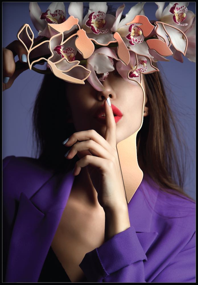 Laila Flower Real Rose Gold Poster 50x70cm – GlamPosters