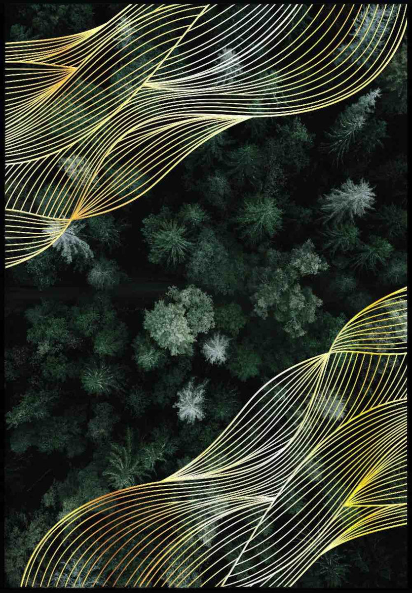 Golden Woods Real Gold Poster - GlamPosters.com