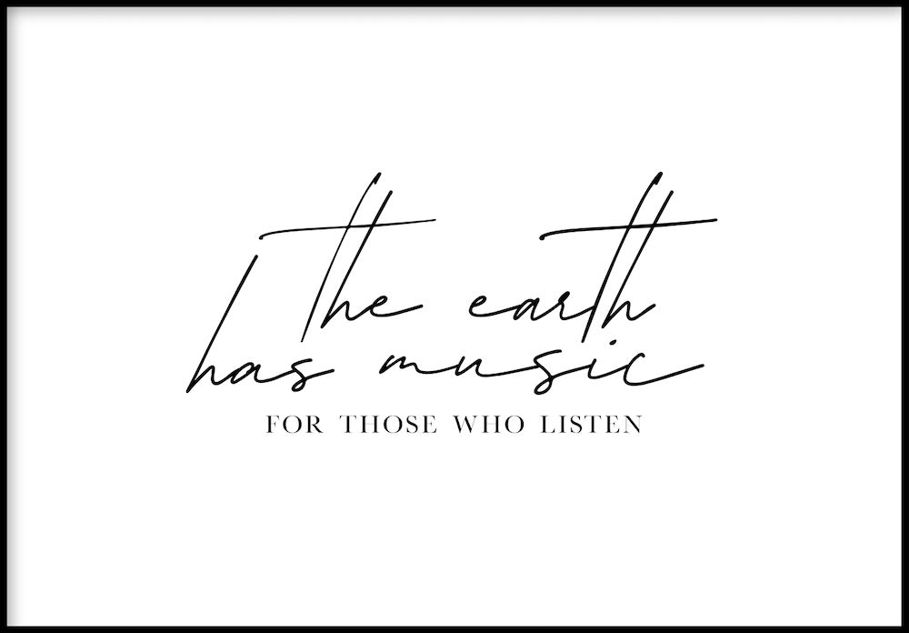 The Earth Has Music Poster - GlamPosters.com